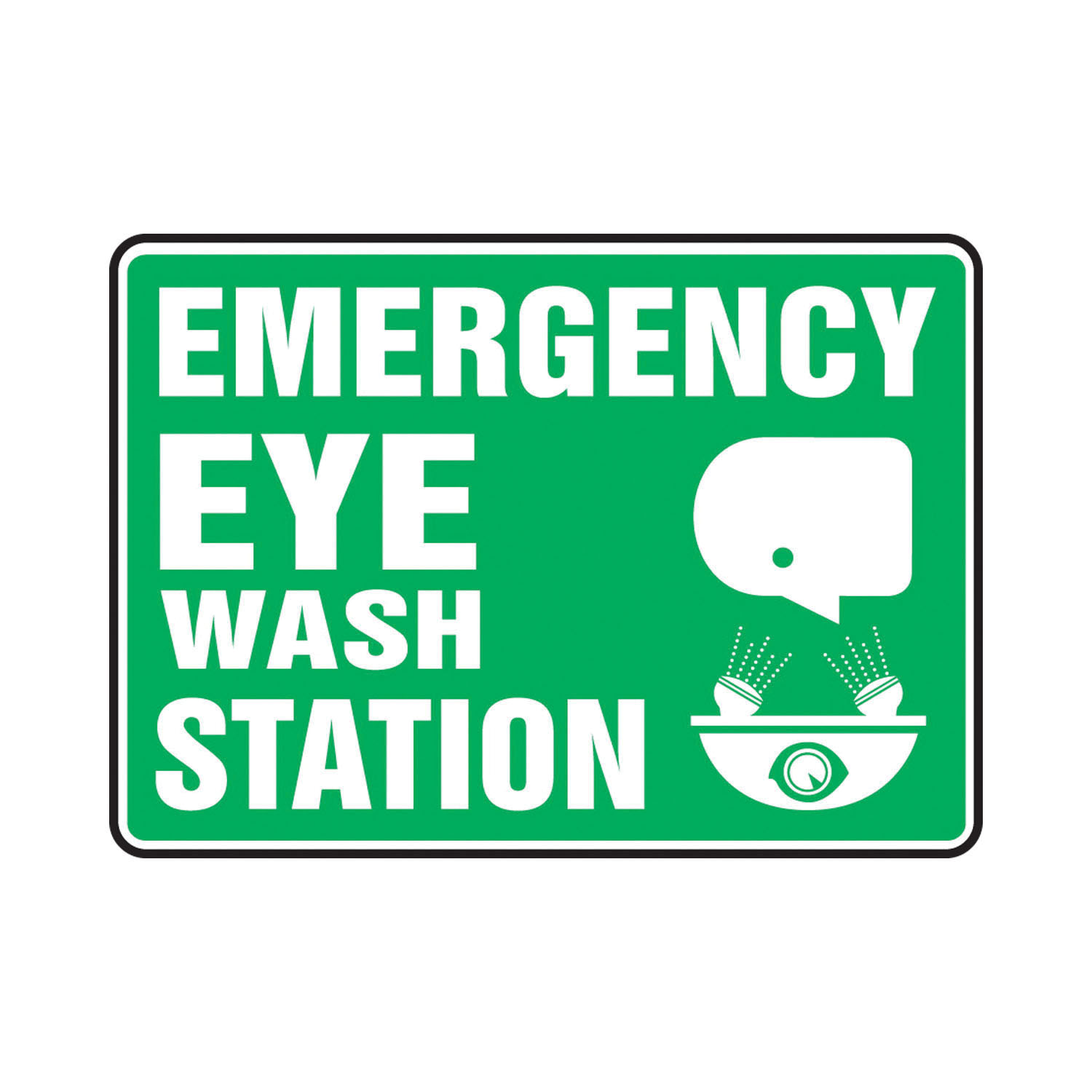 Accuform® MFSD544VP Safety Sign, 10 in H x 14 in W, Plastic, Through ...