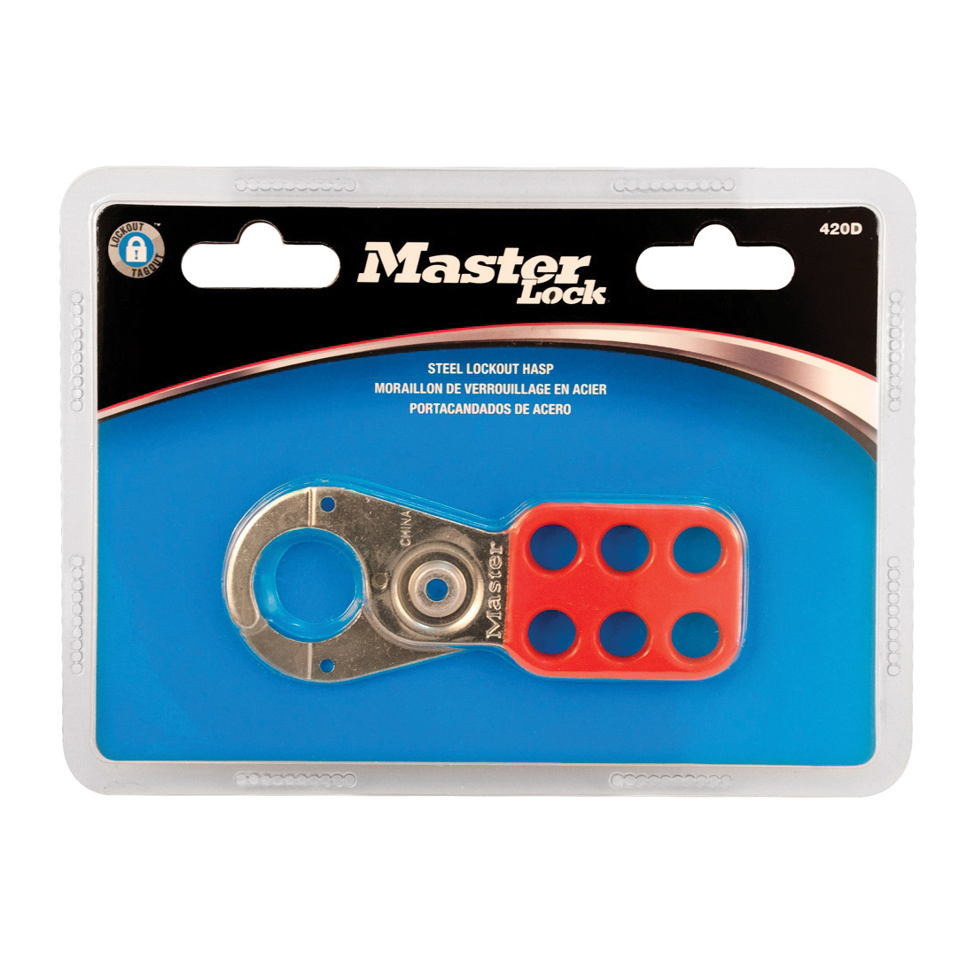 Master Lock® 420D Lockout Hasp, 6 Padlocks, 9/32 in Max Dia Padlock ...